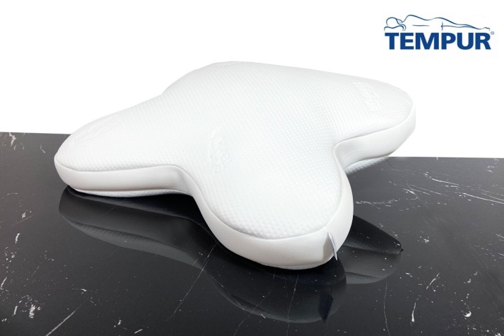 Oreiller ombracio Tempur, forme ergonomique pour dormir sur le ventre